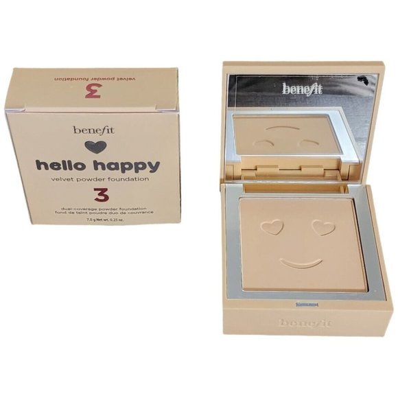 Benefit | Makeup | Benefit Hello Happy Velvet Powder Foundation 3 Light ...